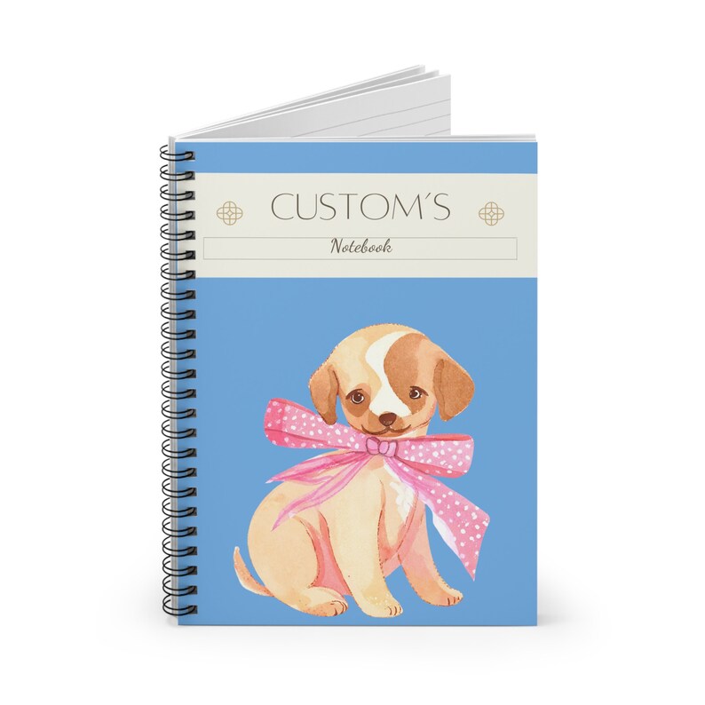 Personalized Puppy Journal: Pink Ribbon Coquette Notebook - Etsy