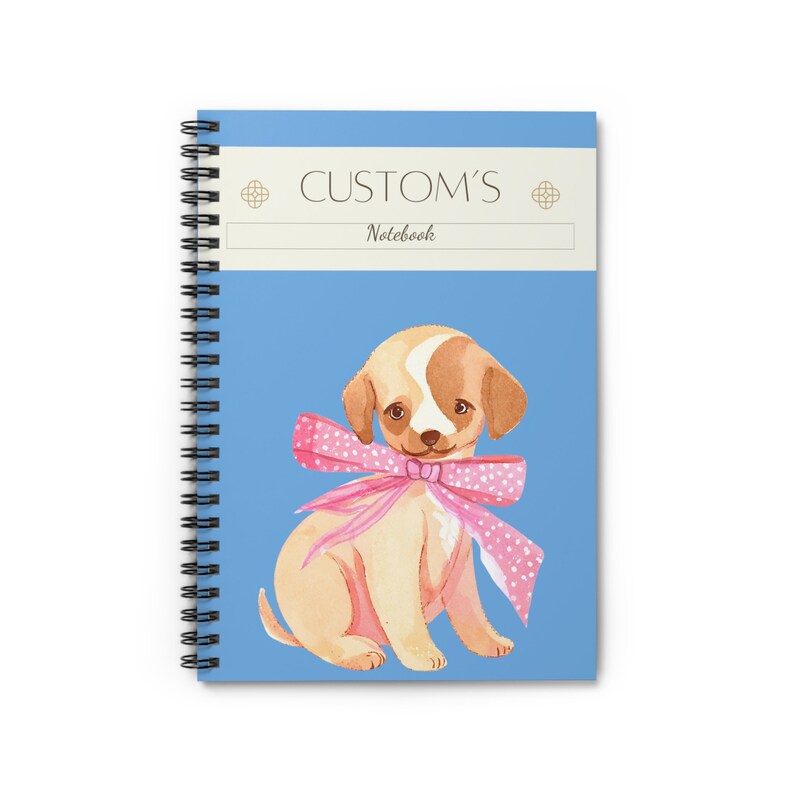 Personalized Puppy Journal: Pink Ribbon Coquette Notebook - Etsy