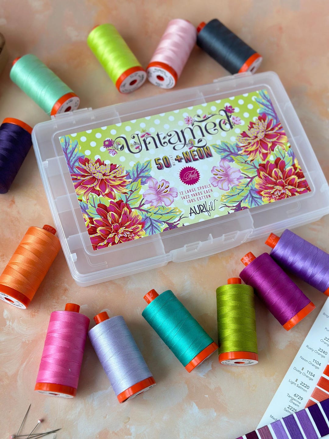 Aurifil Tula Pink Untamed 50wt 100% Cotton Thread Set - Etsy
