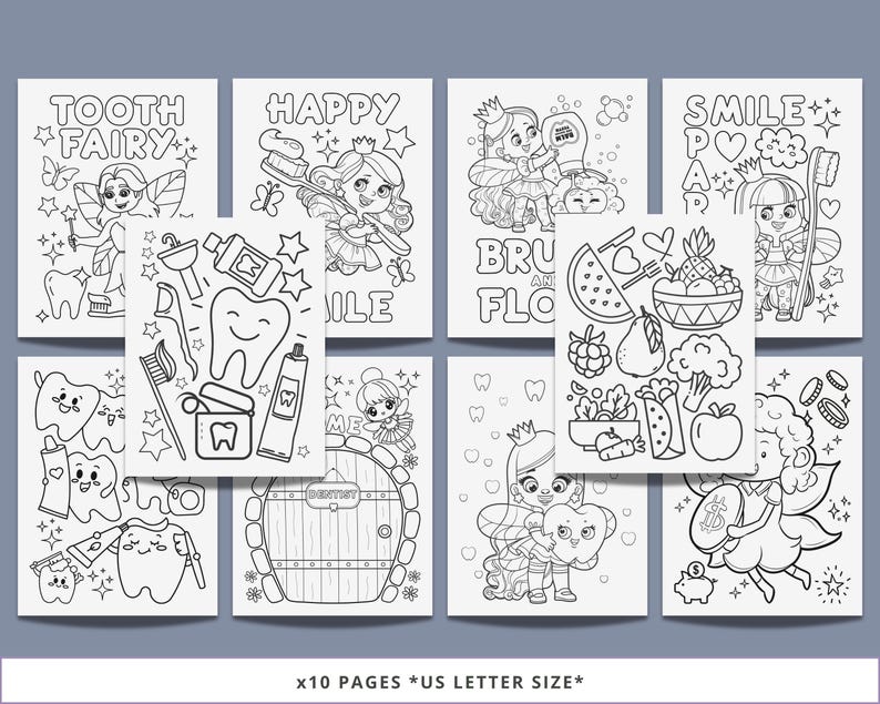 Tooth Fairy Coloring Pages for Kids, Lost Tooth Activity (printable) - Etsy