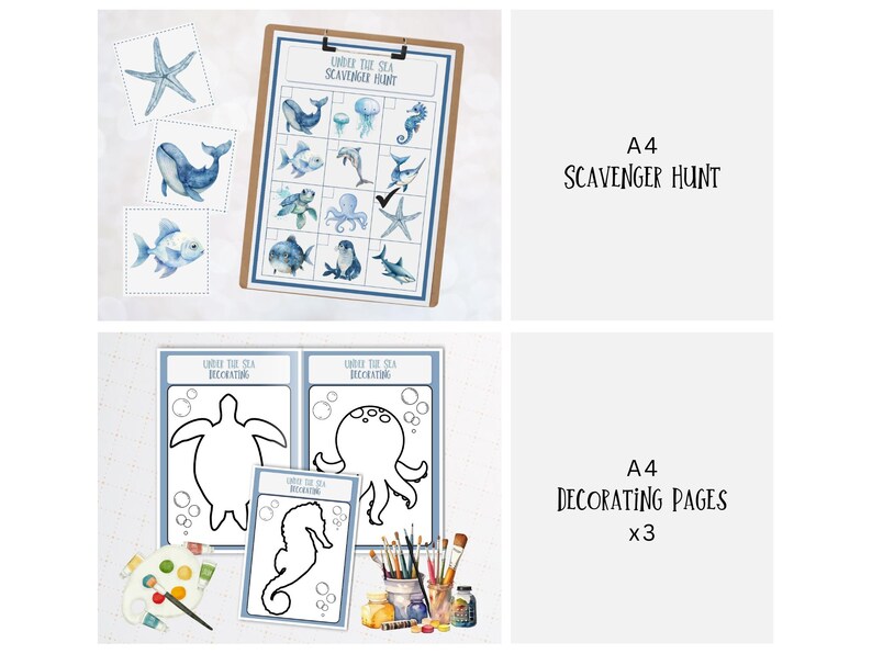 Under the Sea Party Bundle | Sea Creatures Kids Birthday Printables ...