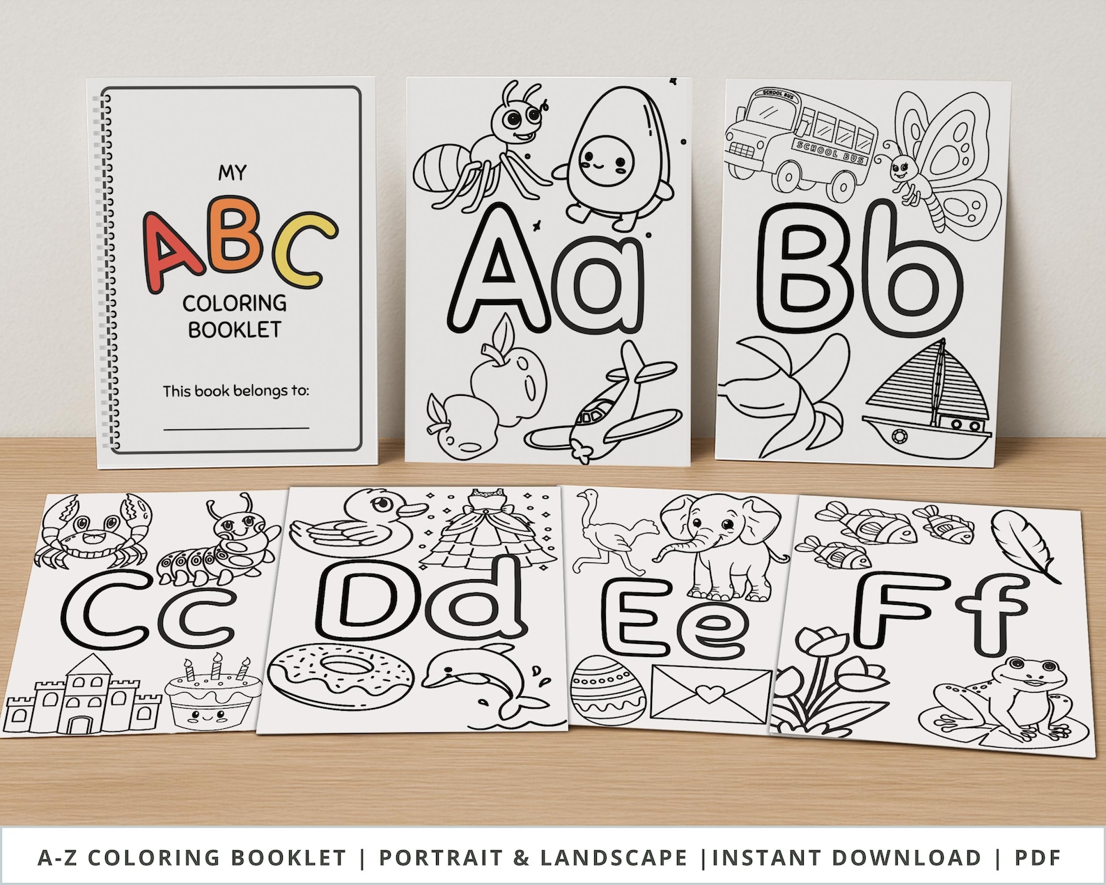 ABC Coloring Pages, Alphabet Coloring Sheets, Kids Learning Activities ...