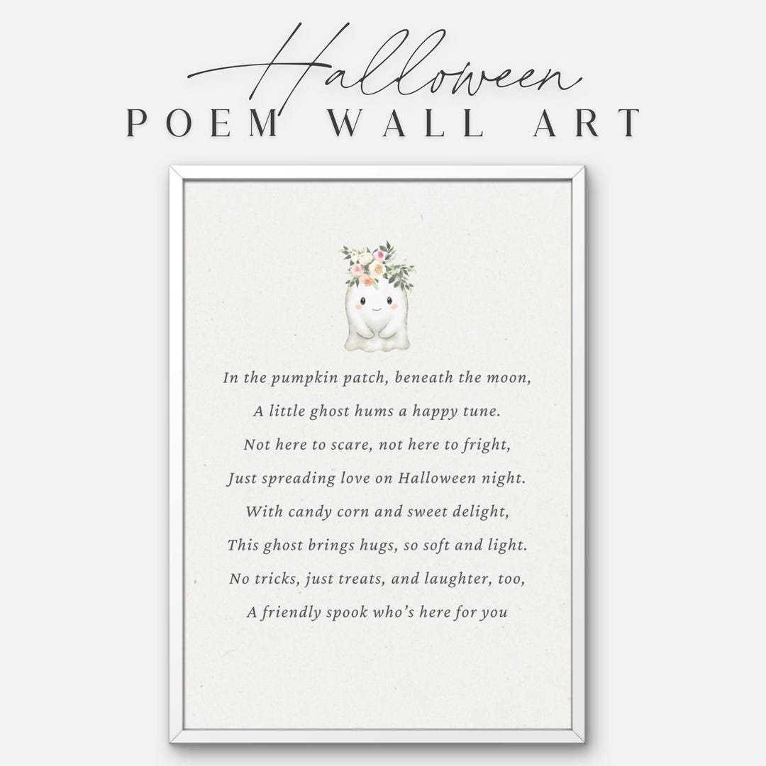 Halloween Wall Art | Poem | Kids Room Decor | Nursery, Classroom ...