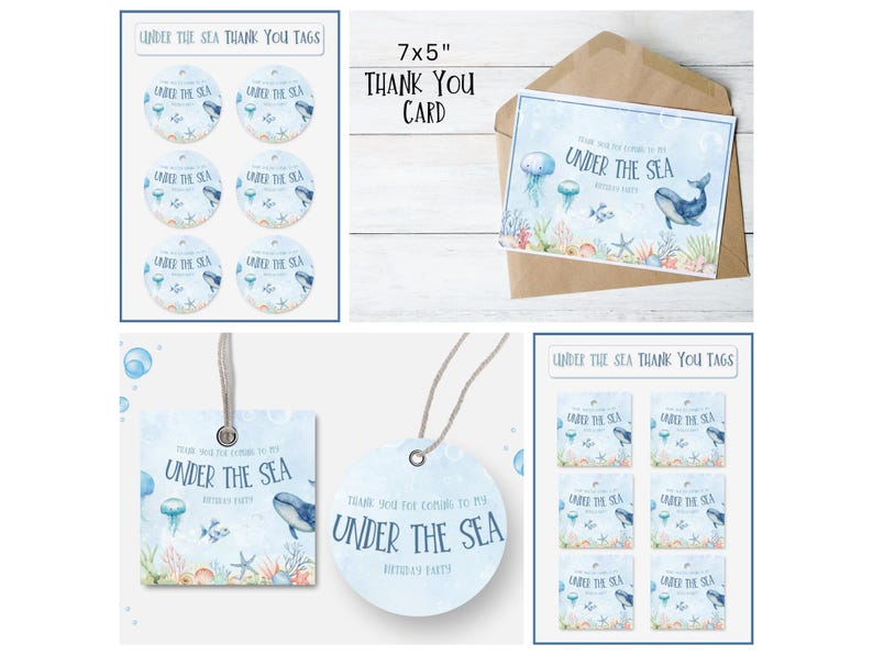 Under the Sea Party Bundle | Sea Creatures Kids Birthday Printables ...