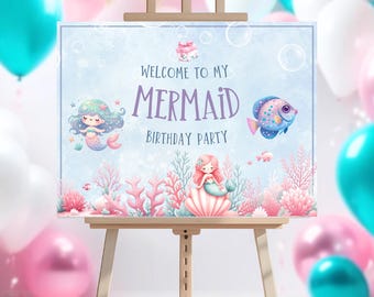 Mermaid Party Sign - Etsy