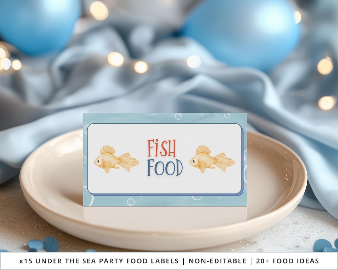 Under the Sea Party Food Labels | Non-editable Printable | Ocean-themed ...