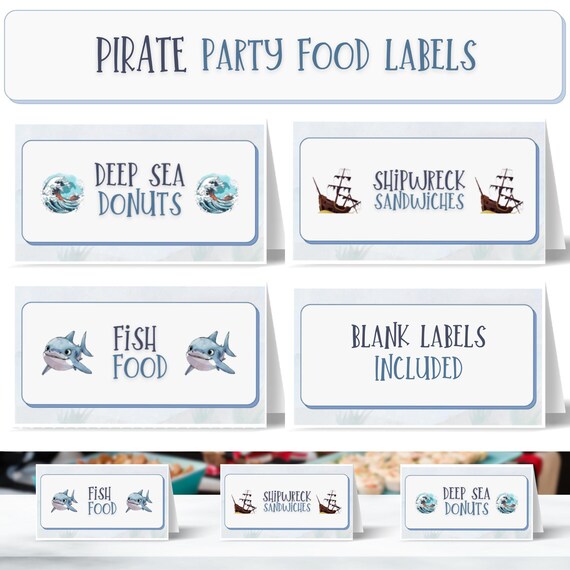 Pirate Food Labels Printables Pirate Themed Birthday Party With FREE