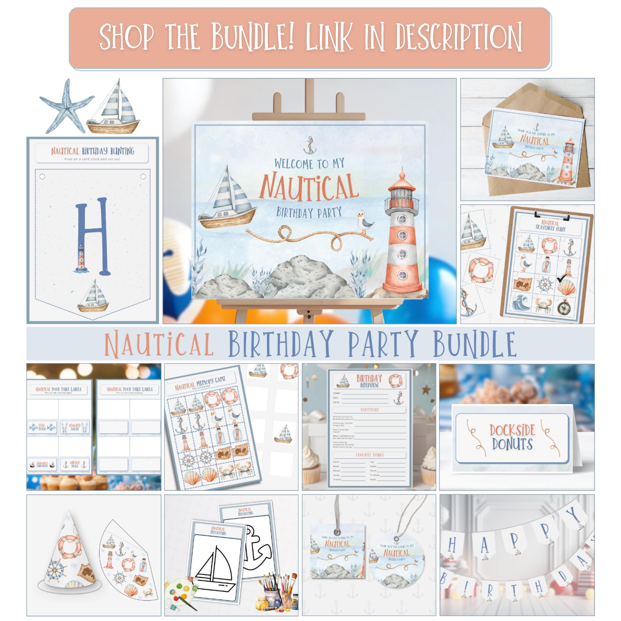 Nautical Party Food Labels | Printable | Fun Party Food Names ...