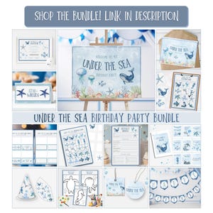 Under the Sea Welcome Sign Printable | Ocean-themed Kids Birthday Decor ...
