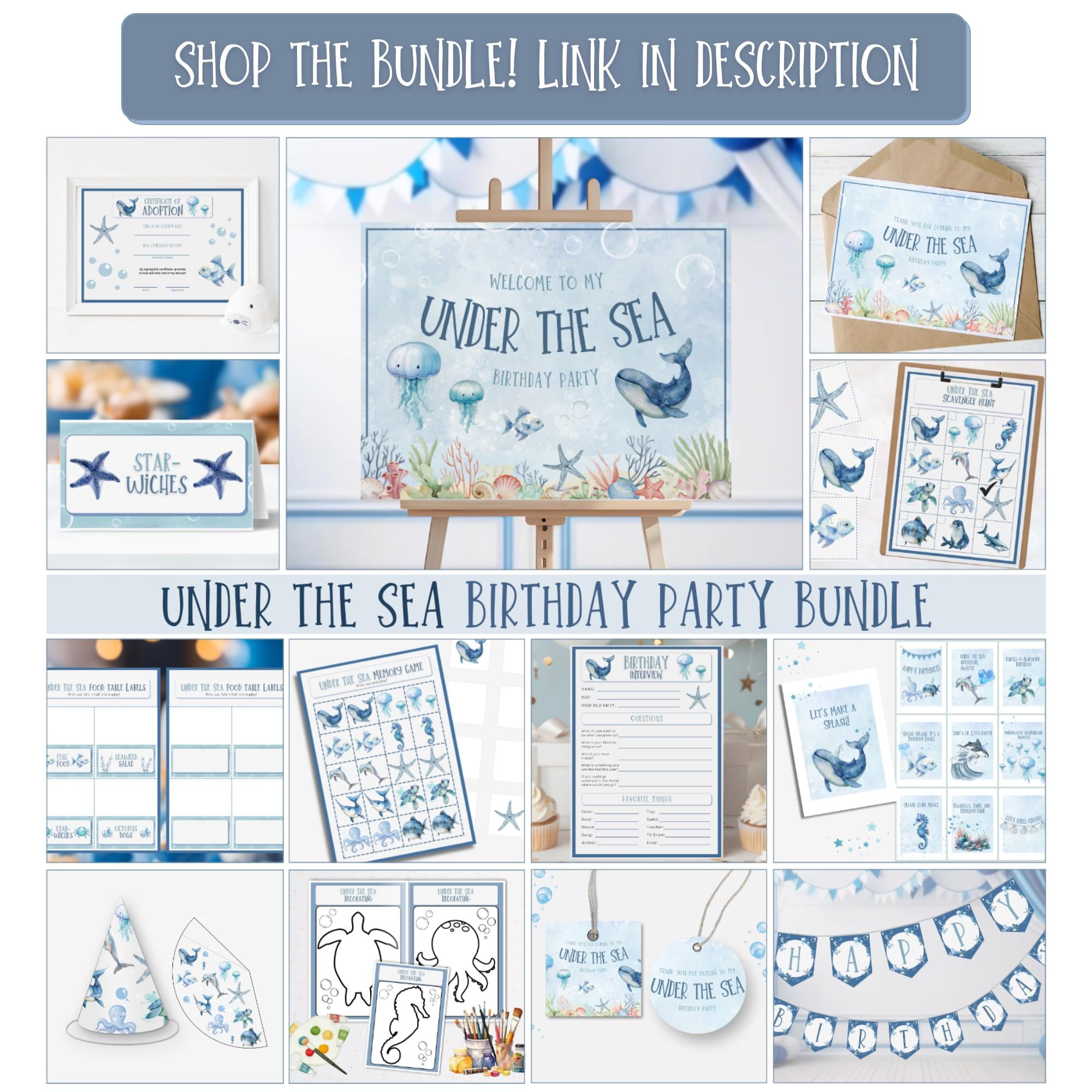 Under the Sea Scavenger Hunt Printable Cards | Ocean-themed Kids ...