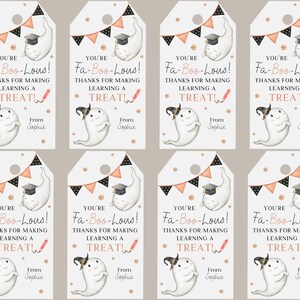 Halloween Gift Tag for Teachers | Editable Gift Tag | Customisable in ...