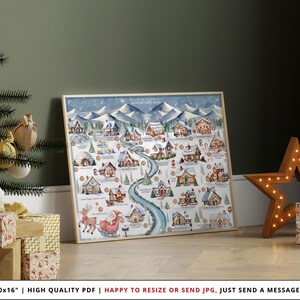 Editable Christmas Countdown Adventure Map, Holiday Activity Cards ...