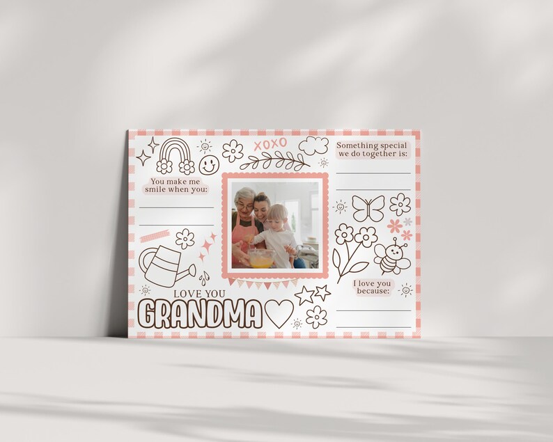 Grandma Printable, Coloring Page Gift for Grandma, Printable Grandma ...