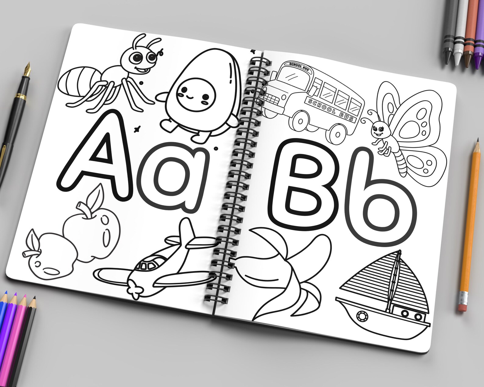ABC Coloring Pages, Alphabet Coloring Sheets, Kids Learning Activities ...