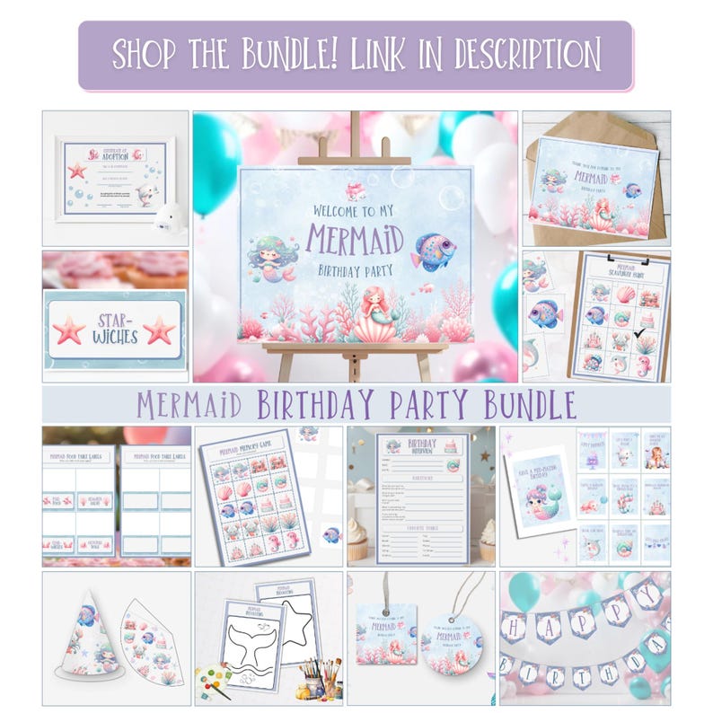 Magical Mermaid Memory Game Printable | Ocean-themed Kids Birthday ...