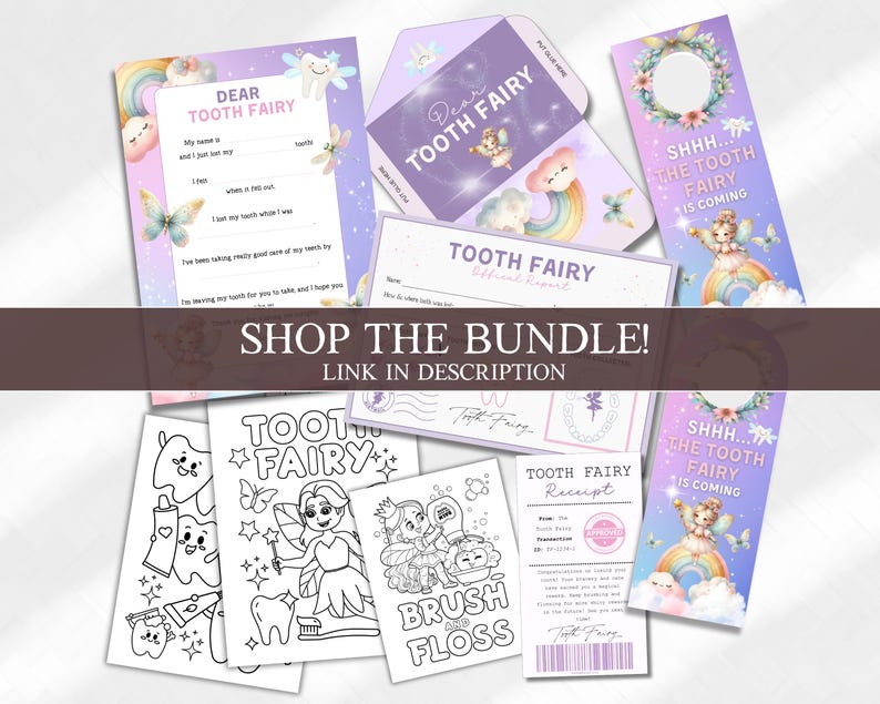 Tooth Fairy Coloring Pages for Kids, Lost Tooth Activity (printable) - Etsy