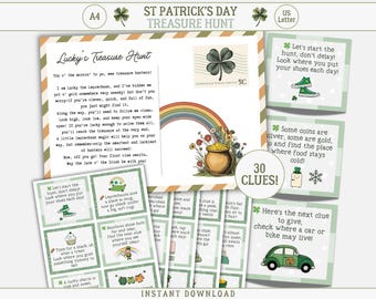 Chasse au trésor de la Saint-Patrick à imprimer - Etsy France