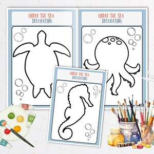 Under the Sea Decorating Pages Printable | Ocean-themed Kids Birthday ...