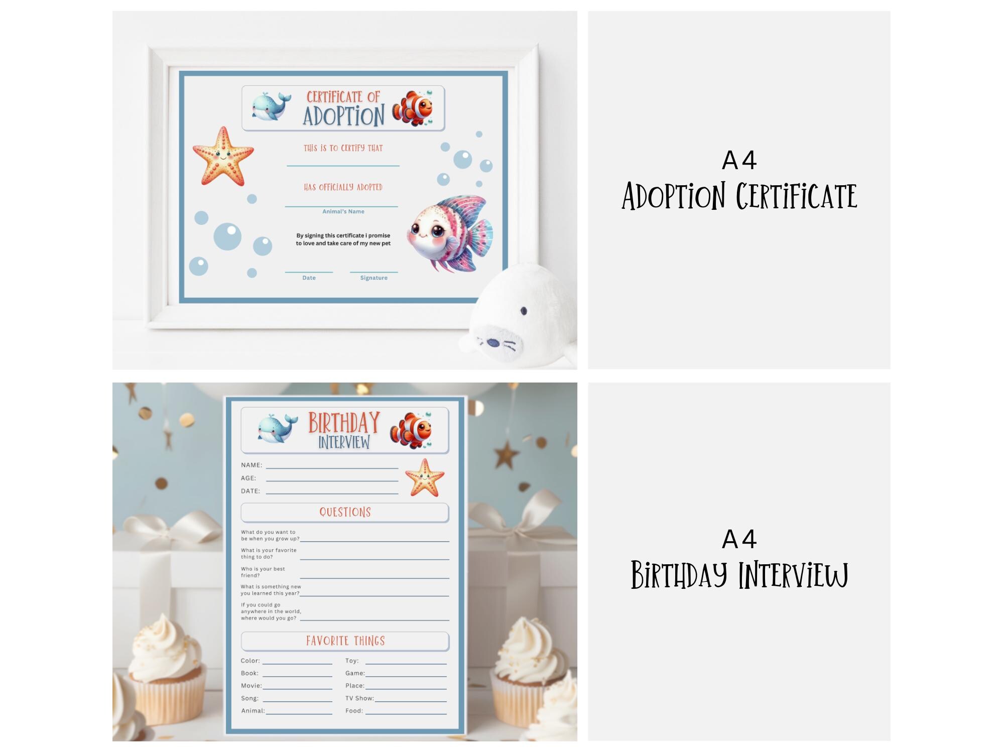 Under the Sea Kids Party Printable Bundle | Ocean-themed Birthday ...