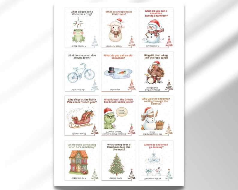 Christmas Jokes for Kids, Printable Holiday Jokes, Elf on the Shelf ...