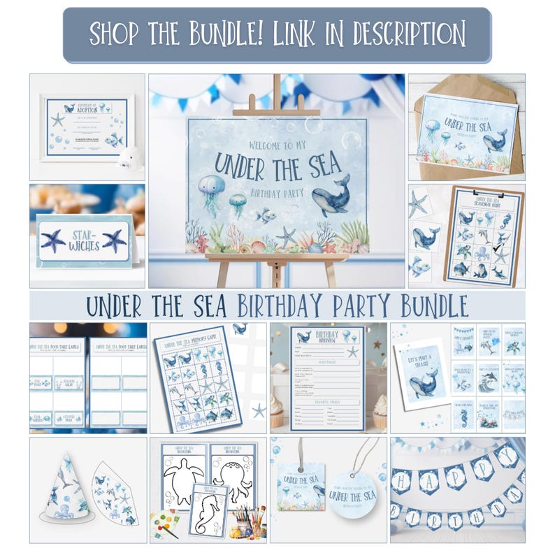 Under the Sea Birthday Interview Printable | Ocean-themed Kids Birthday ...