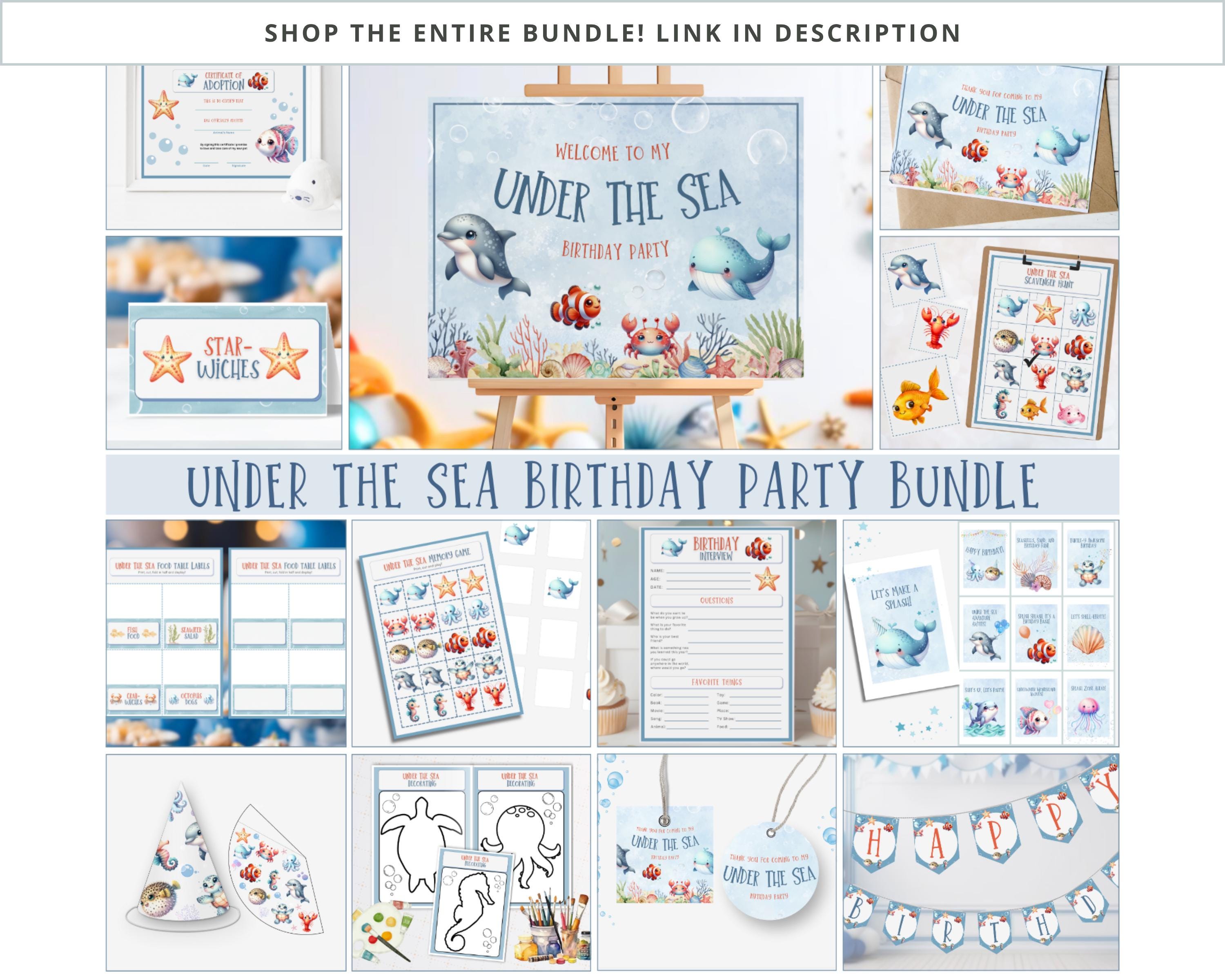 Under the Sea Party Food Labels | Non-editable Printable | Ocean-themed ...