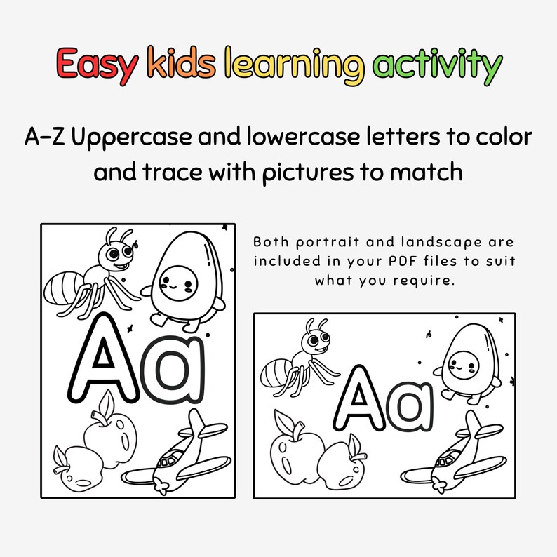 ABC Coloring Pages Alphabet Coloring Sheets Kids Learning Activities ...