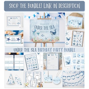 Under the Sea Wall Art Printable Set | Ocean-themed Birthday Party ...