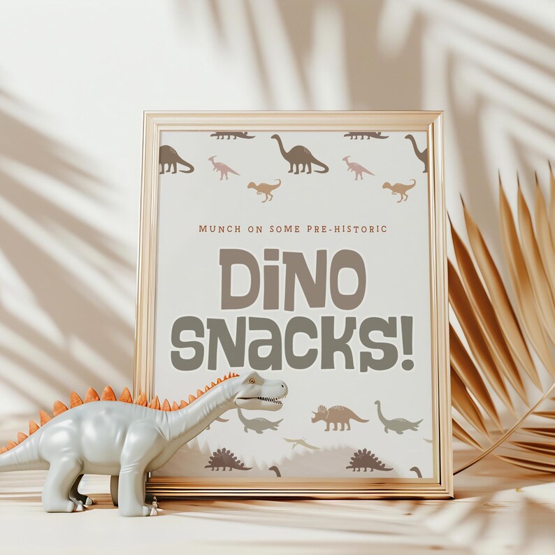 Dinosaur Birthday Party Signs, Set of 14 Printable Decorations ...