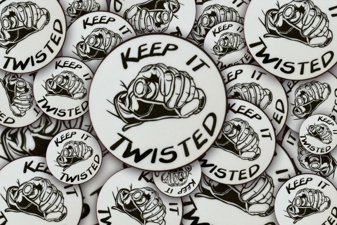 Twisted: Waterproof Vinyl Sticker - Etsy