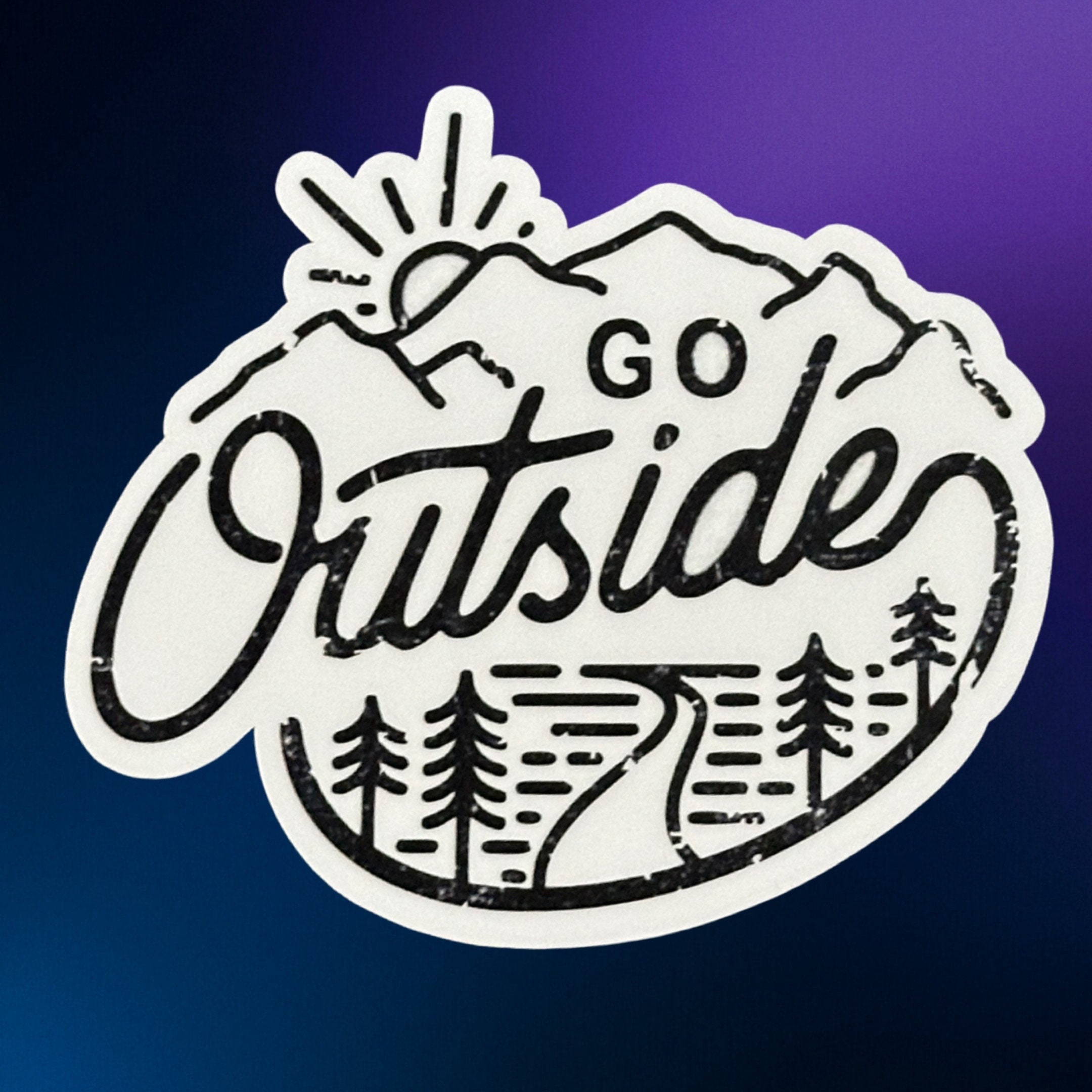 Go Outside Waterproof Vinyl Sticker - Etsy