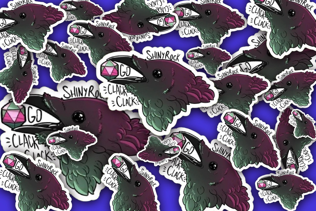 Dnd Shiny Rock Bird Vinyl Sticker - Etsy