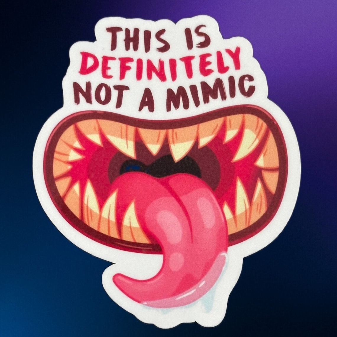 Dnd Mimic Waterproof Vinyl Sticker - Etsy