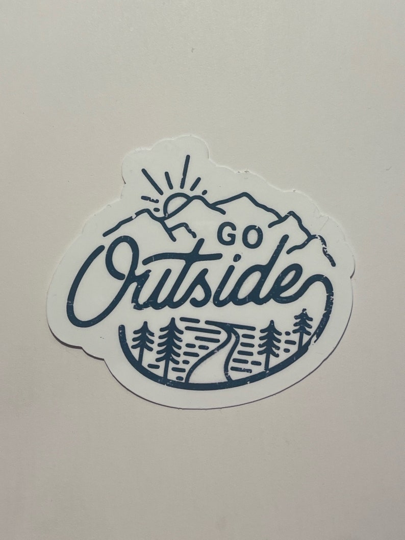 Go Outside Waterproof Vinyl Sticker - Etsy