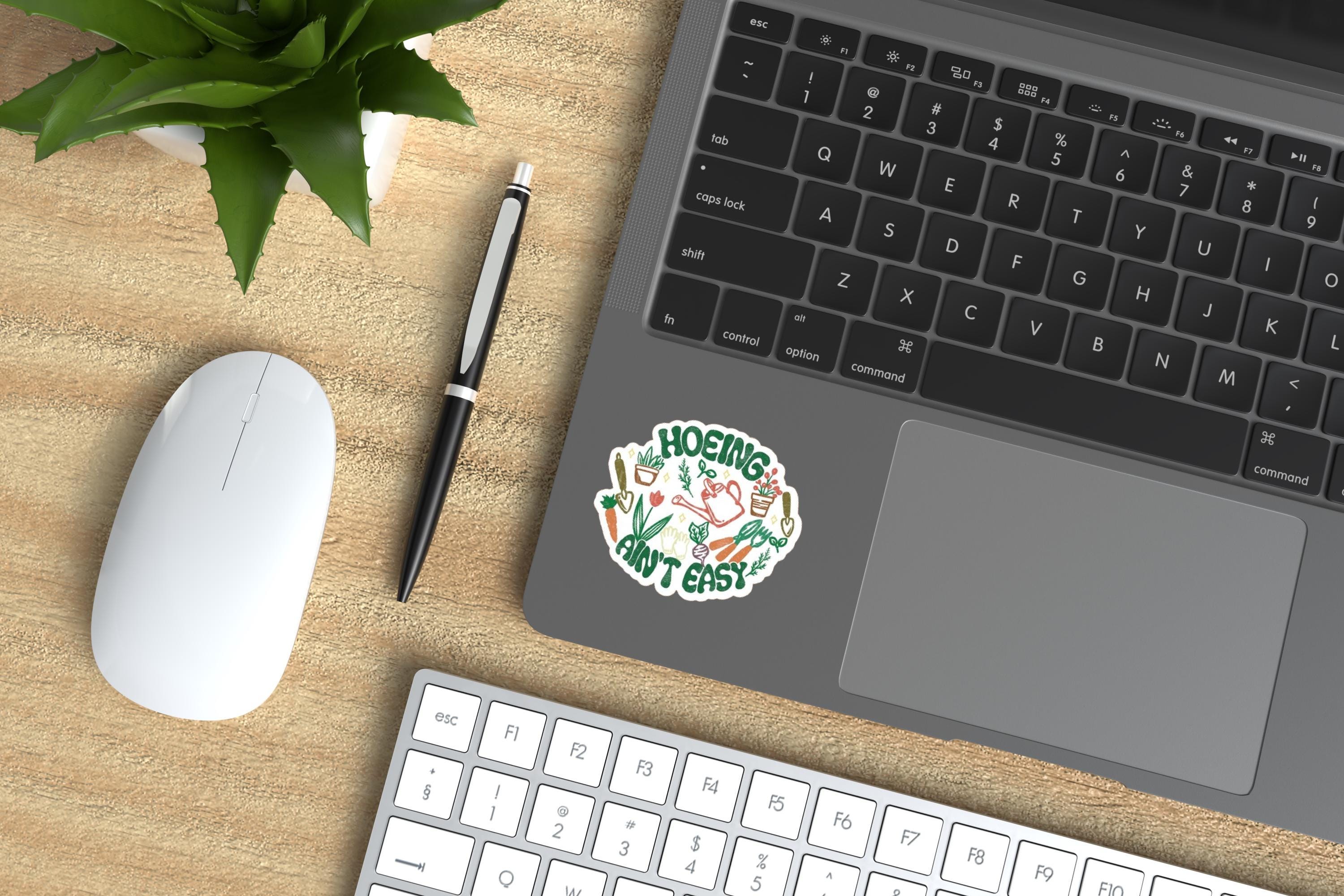 Hoeing Aint Easy Sticker Waterproof Vinyl Sticker - Etsy