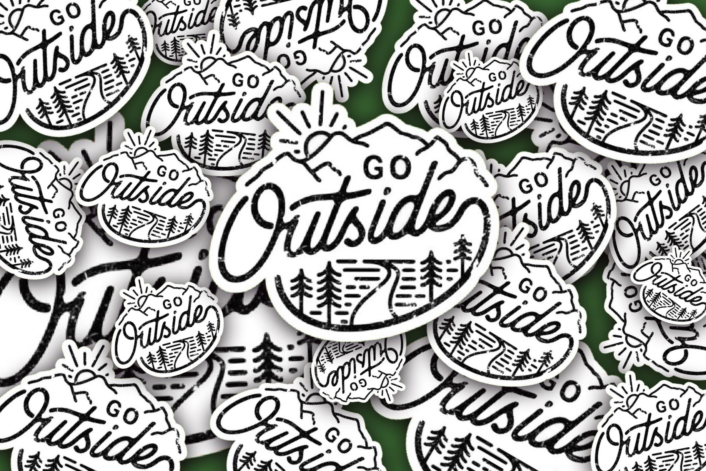 Go Outside Waterproof Vinyl Sticker - Etsy