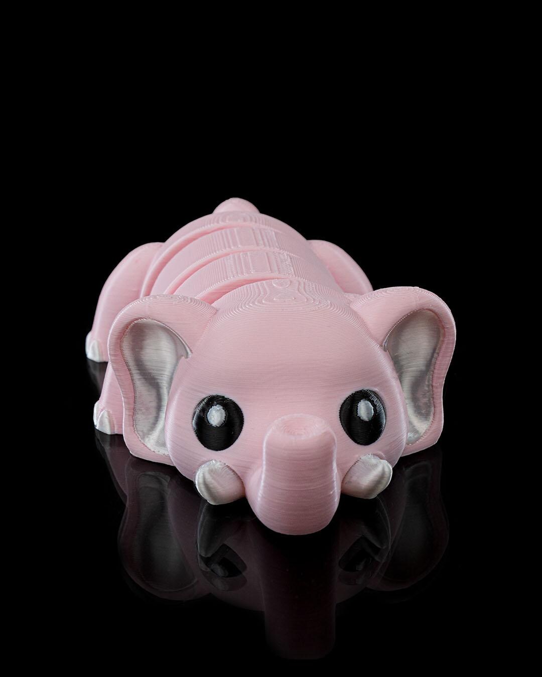 3d Printed Cute Flexi Elephant - Etsy