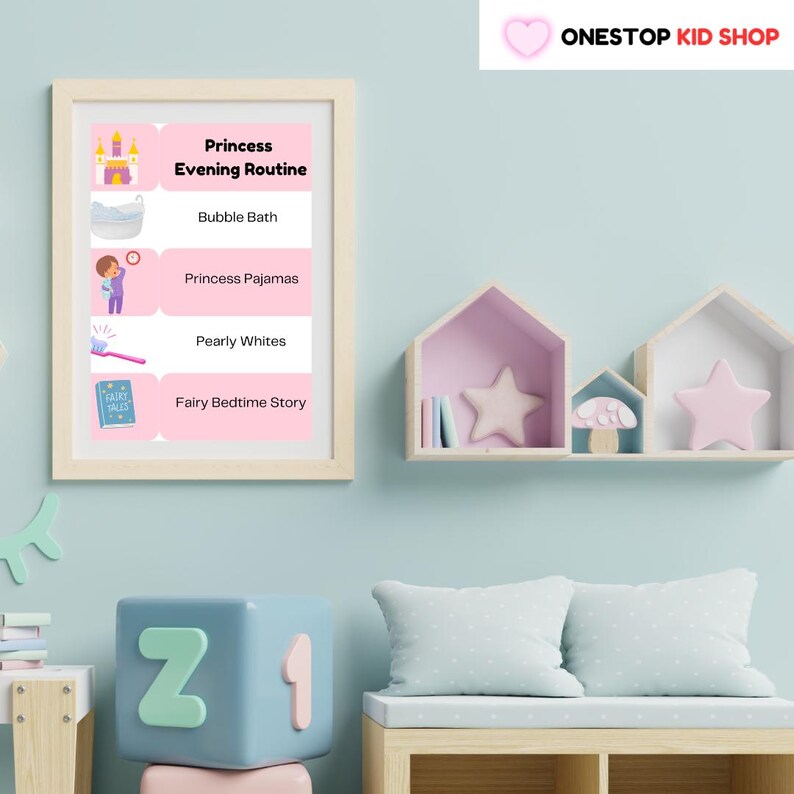 Princess Themed Schedule for Kids, Chore Chart for Toddlers With ...