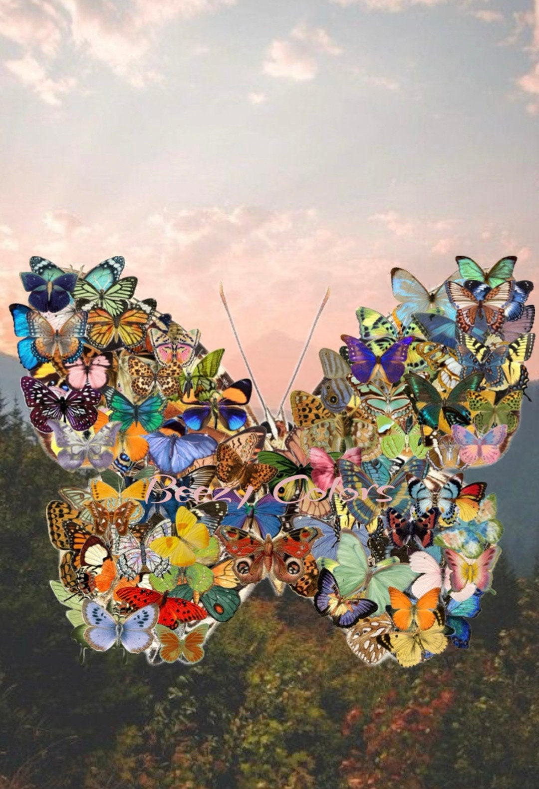 Butterfly 2 Unique Digital Art, One of a Kind Collage, Printable, High ...