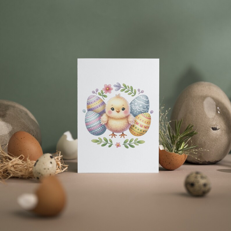 Watercolor Baby Chick Clipart: Easter & Spring Designs (PNG, Commercial ...