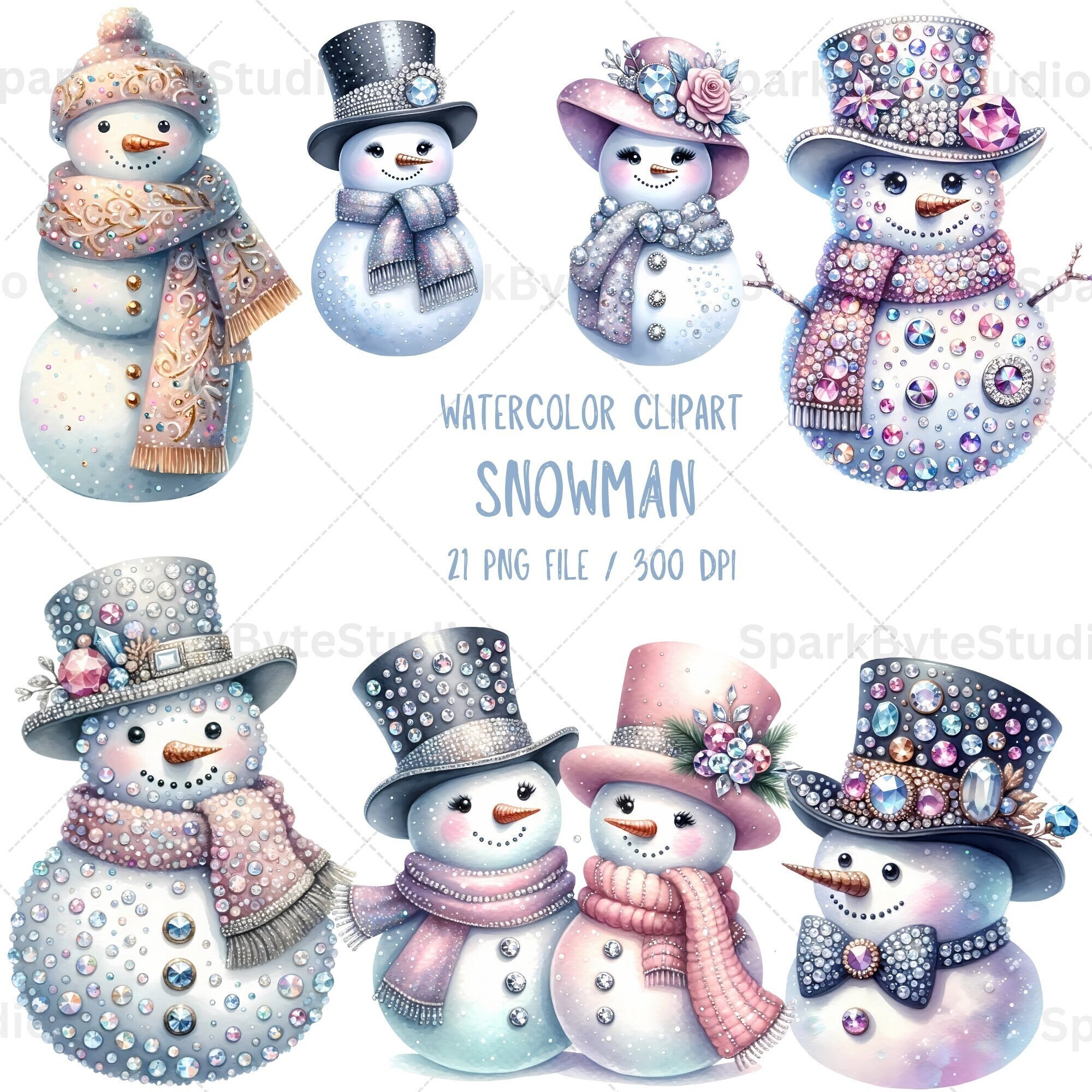 Watercolor Christmas Snowman Clipart, High Quality Pngs,winter Holidays ...
