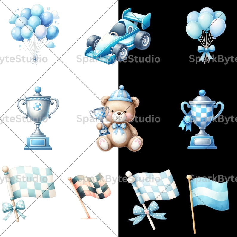Blue Race Car Clipart, Racing Car Clipart, Blue Bear Clipart ...