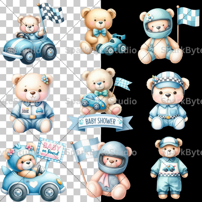 Blue Race Car Clipart, Racing Car Clipart, Blue Bear Clipart ...
