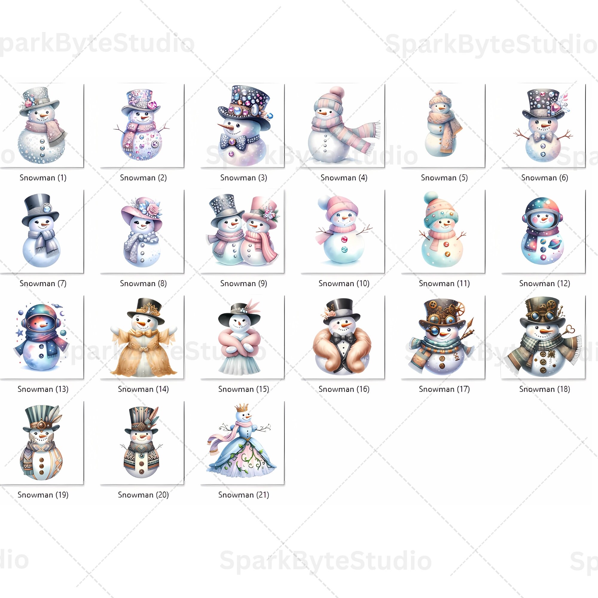 Watercolor Christmas Snowman Clipart, High Quality Pngs,winter Holidays ...