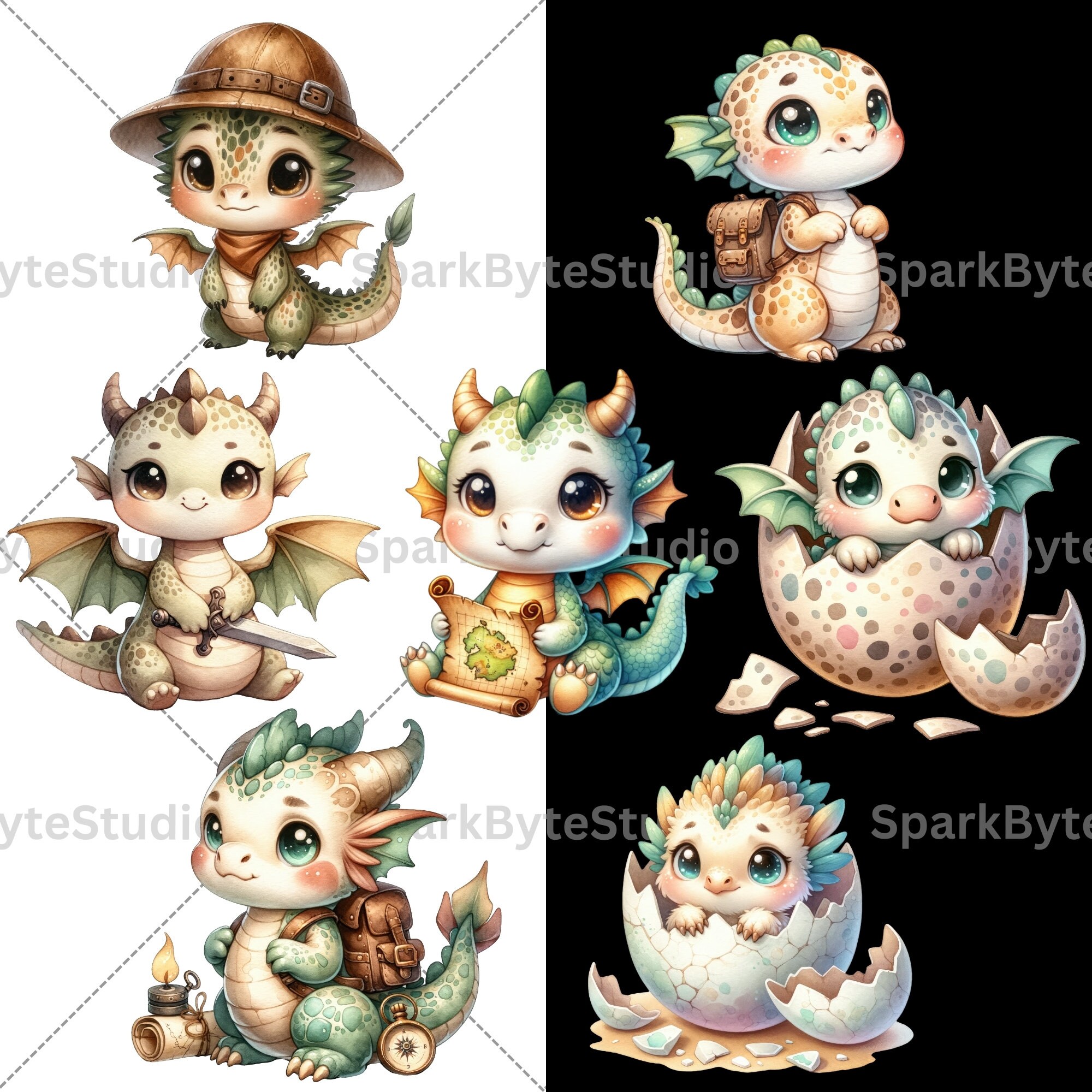 Cute Baby Dragon Clipart, Baby Dragon PNG, Baby Dragon Adventure ...