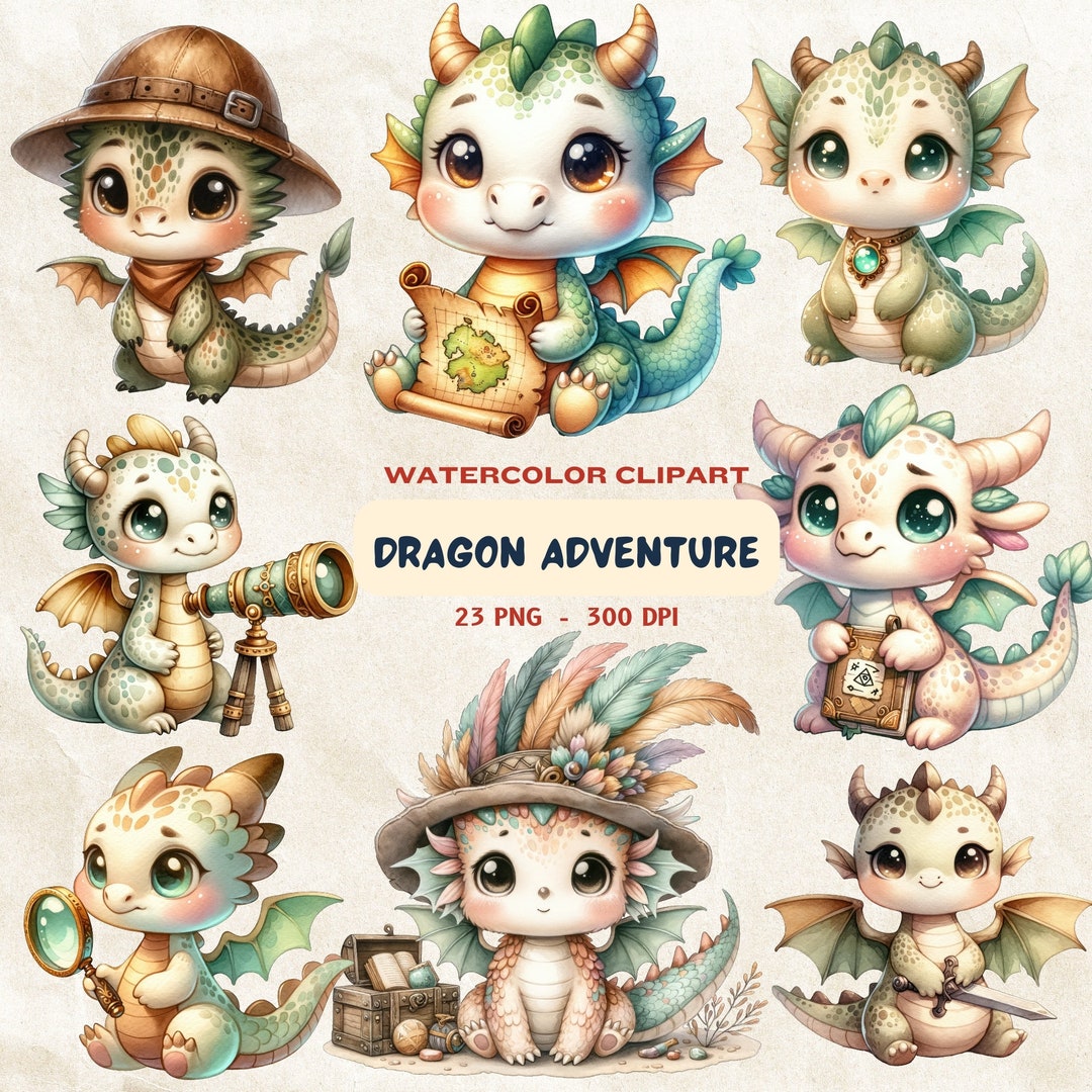Cute Baby Dragon Clipart, Baby Dragon PNG, Baby Dragon Adventure ...