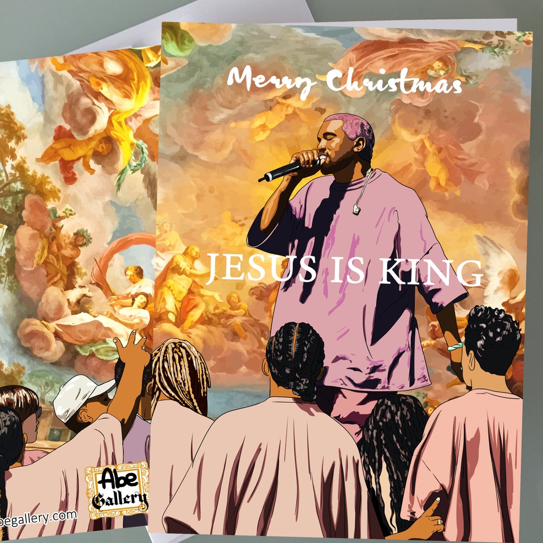 Kanye West Christmas Cards Jesus is King Hip Hop Art - Etsy