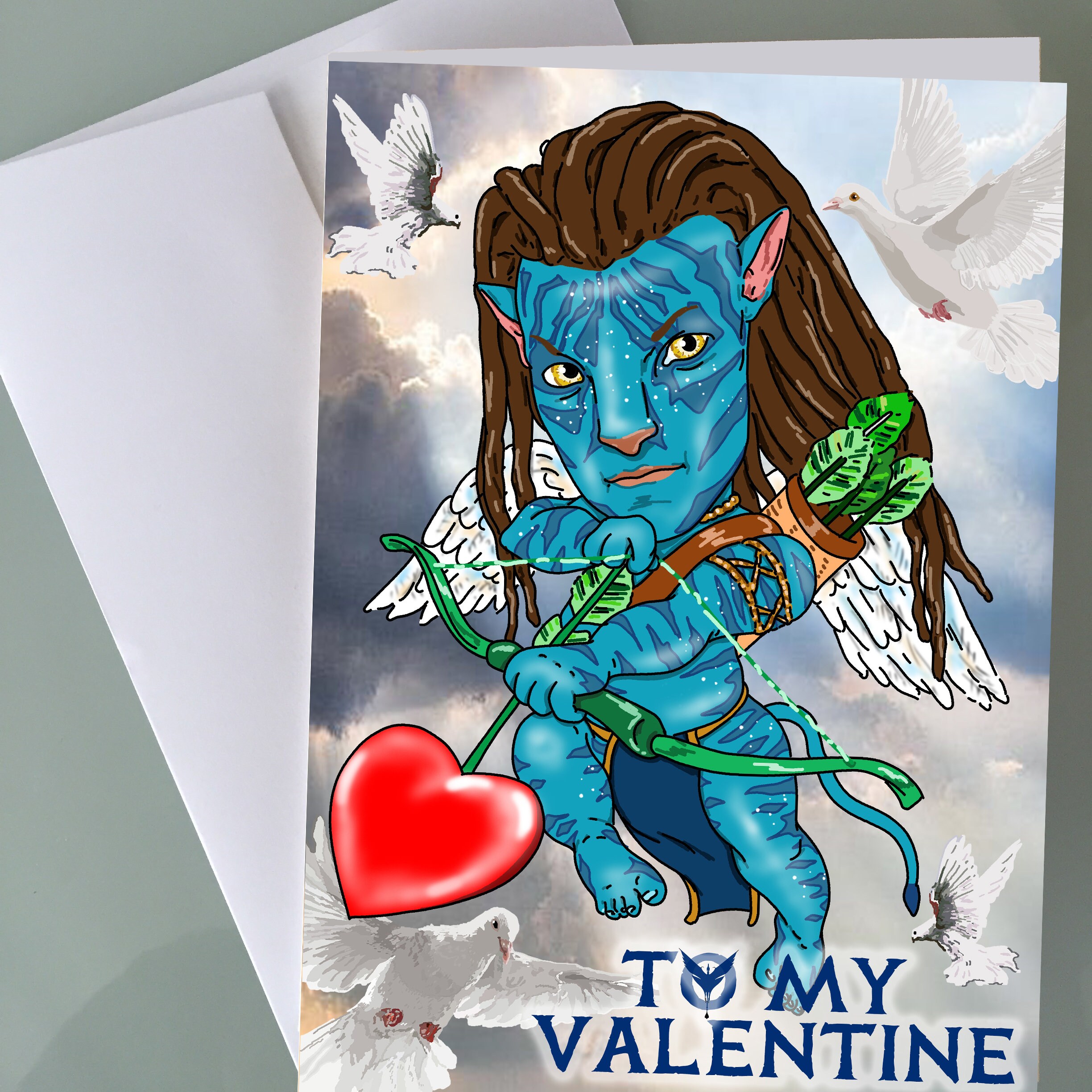 Avatar Valentine's Day Cards Jake Sully Cupid Hip Hop Fun Art Valentine ...
