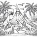 Dinosaur Printable Coloring Book - Basketball (30 Pages) - Etsy UK
