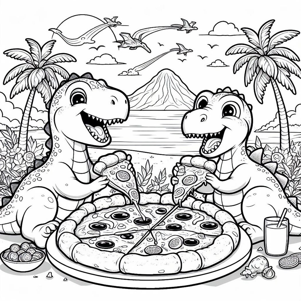 Dinosaur Printable Coloring Book (40 Pages) - Etsy UK